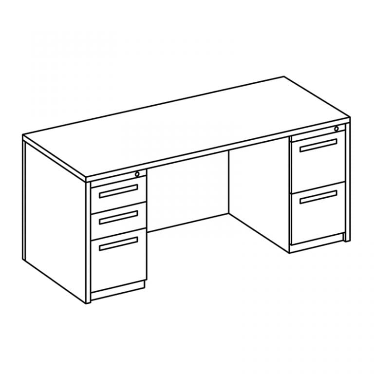 Double Pedestal Desk | Haskell