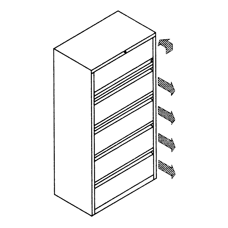 12" Flush Drawers - Five High | Haskell